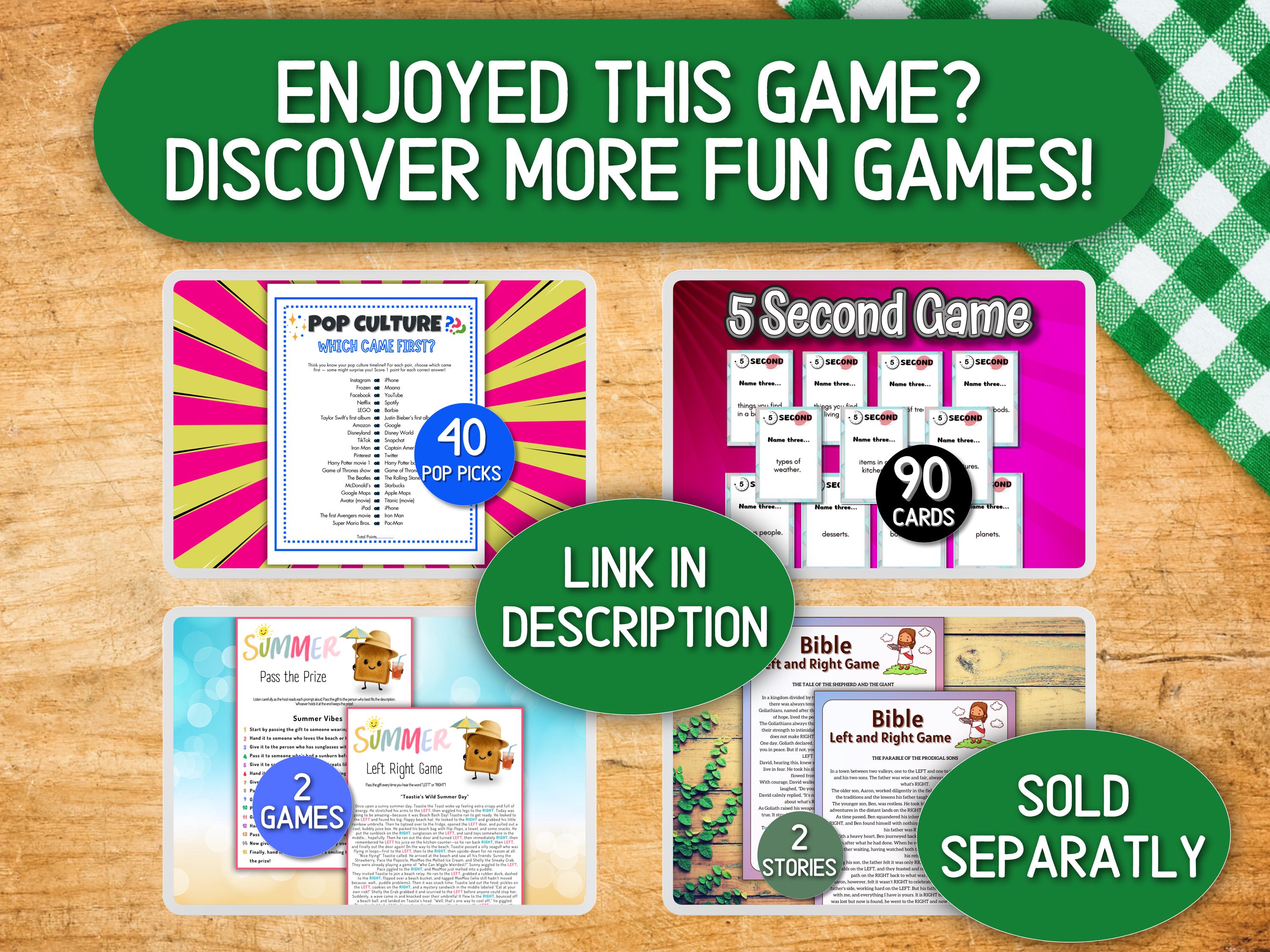 Family Reunion Guess That Relative Printable Games for Families ...