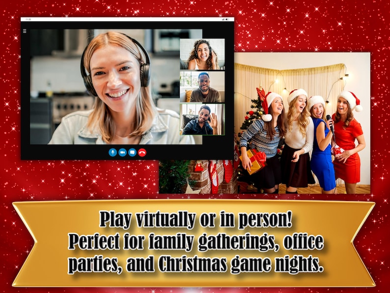 Christmas Powerpoint Party Games Zoom or in Person Gathering Pub Trivia ...