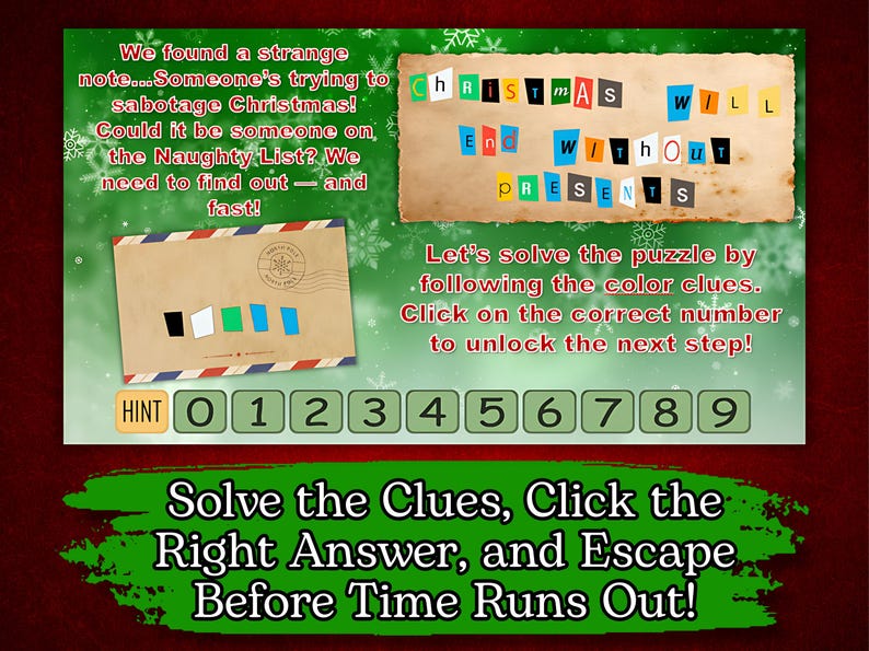 Virtual Escape Room Powerpoint, Holiday Team Building Games Christmas ...