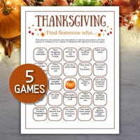 Thanksgiving Friendsgiving BINGO Game - 15 Different Game Cards ...