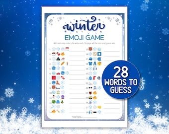 Winter Emoji Game With Answers, Printable Emoji Pictionary Winter Theme ...