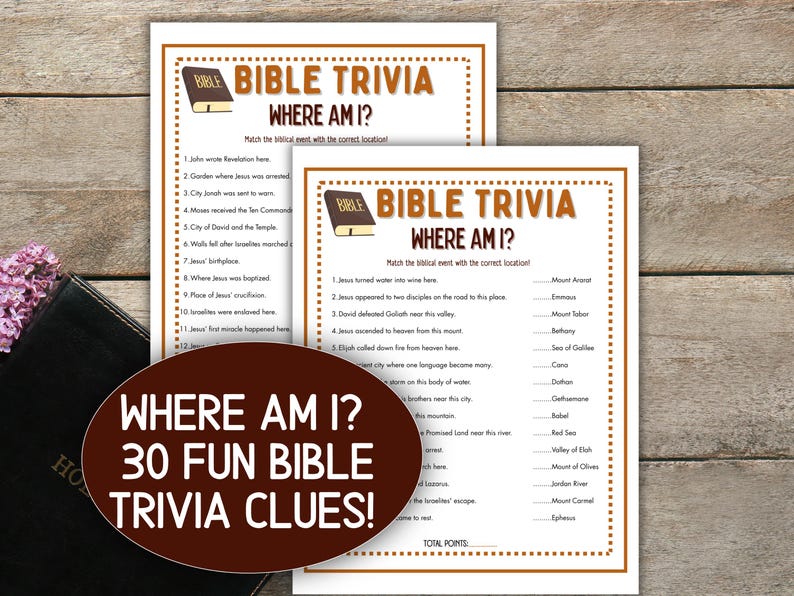 Bible Trivia Game Questions and Answers Bible Story Women Ministry ...