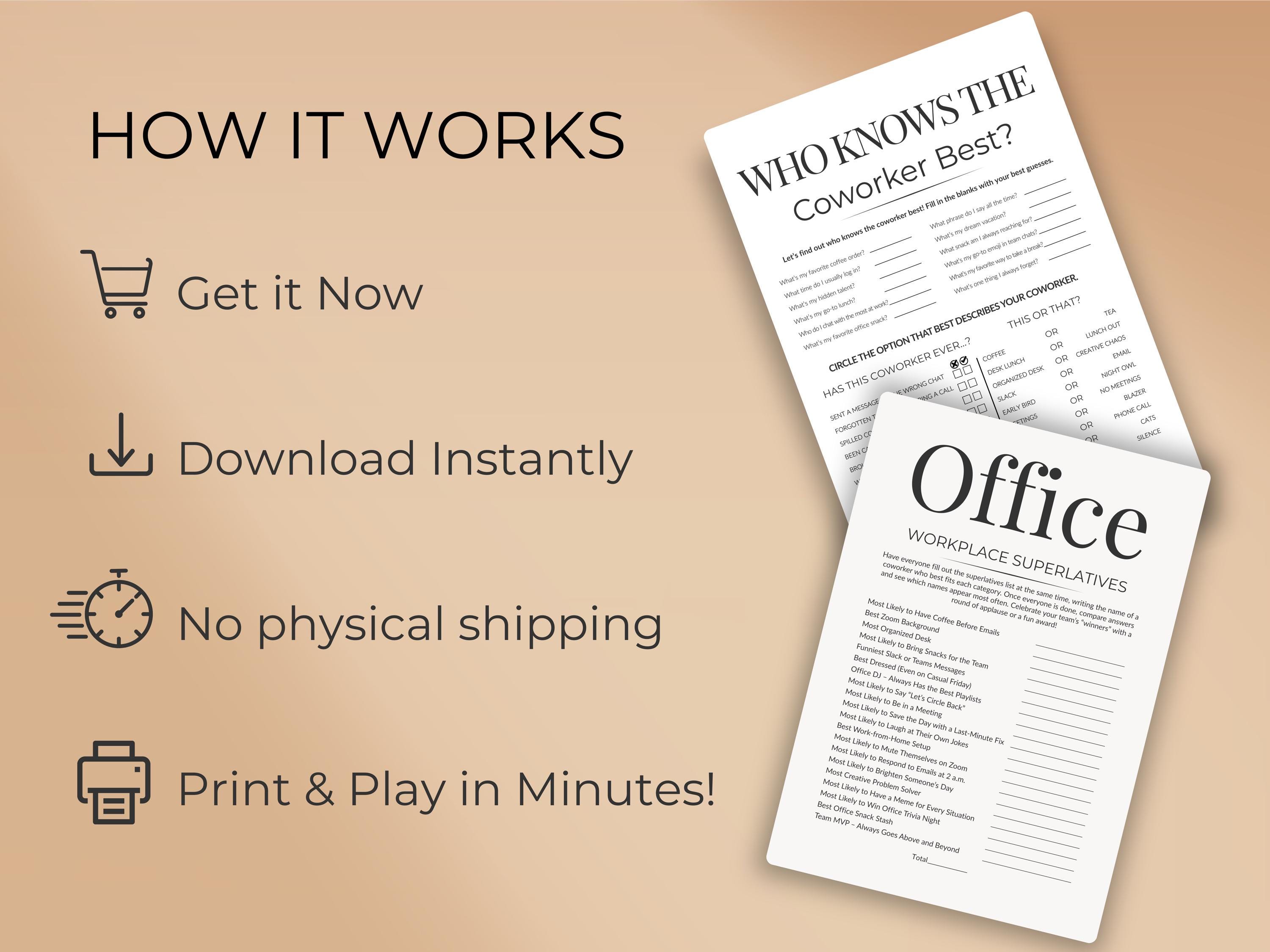 Office Party Work Games Team Building Game for Office Minimalist ...