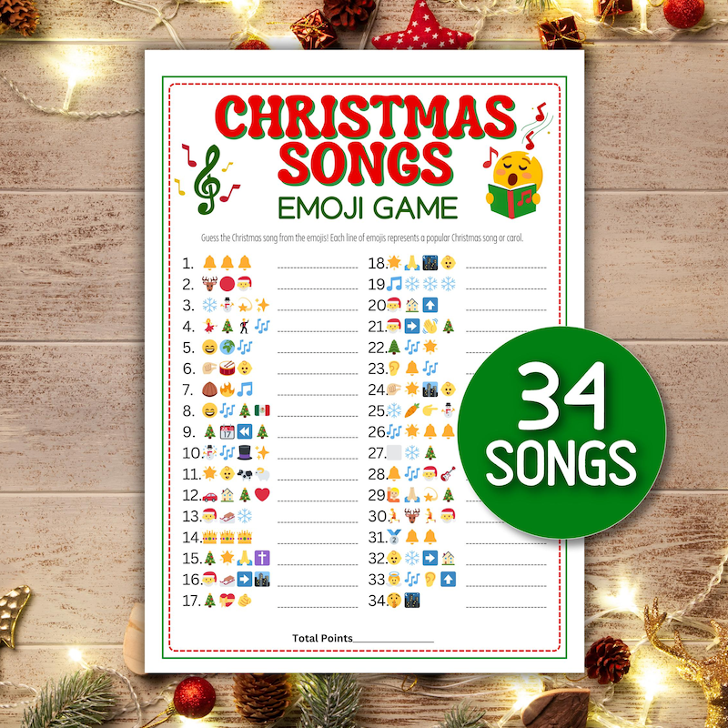 Emoji Trivia Christmas - Etsy