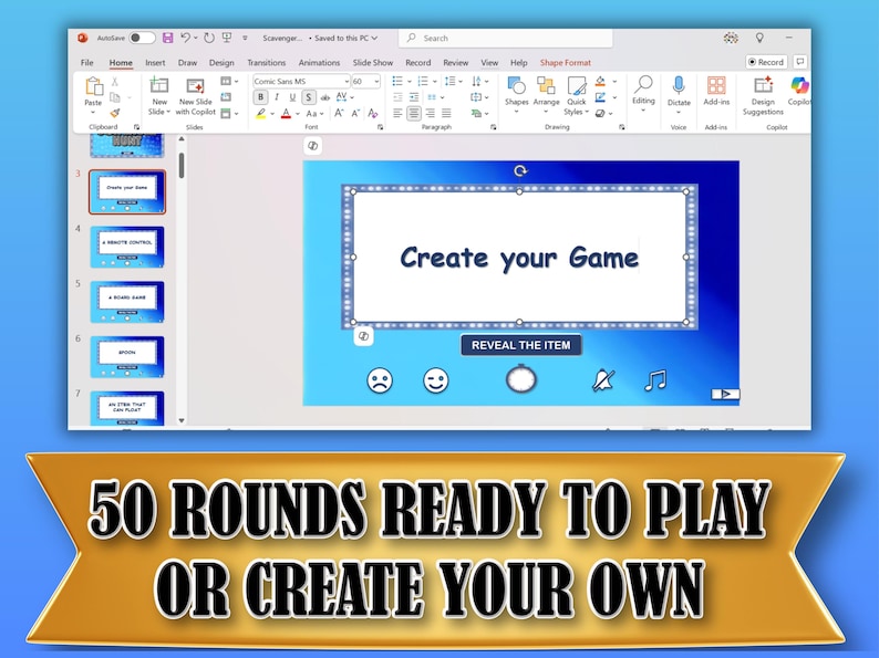 Virtual Scavenger Hunt Powerpoint, Party Game Virtual Scavenger Work ...