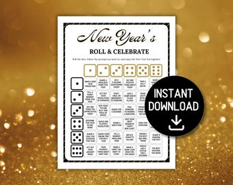 New Years Eve Dice, Roll and Share Icebreaker Questions Games ...