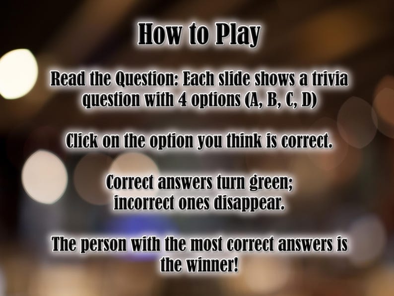 Pub Quiz Powerpoint Game, Pub Trivia Night Questions and Answers Quiz ...