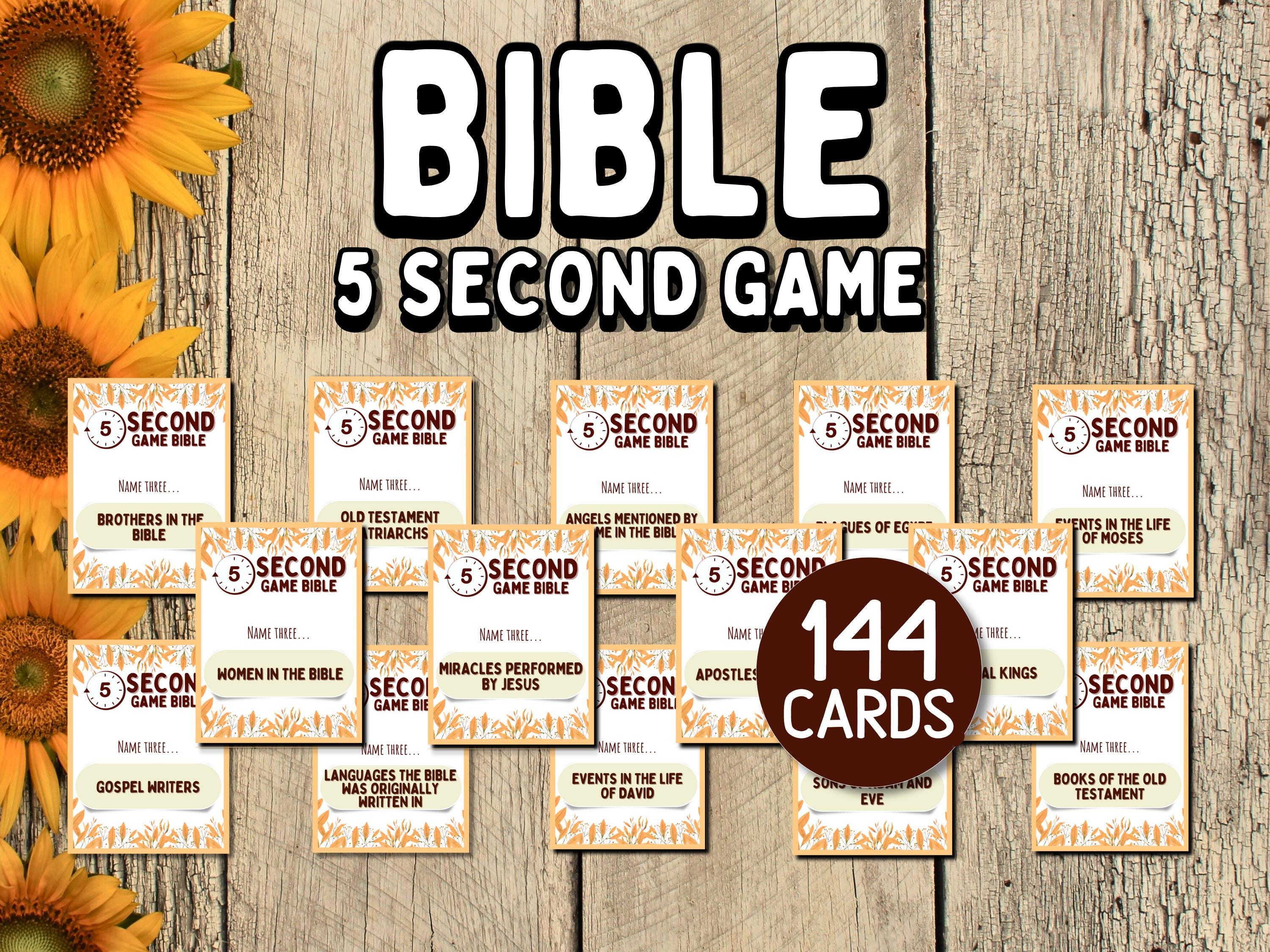 5 Second Game Bible Printable Games for Church Groups Biblical Edition ...