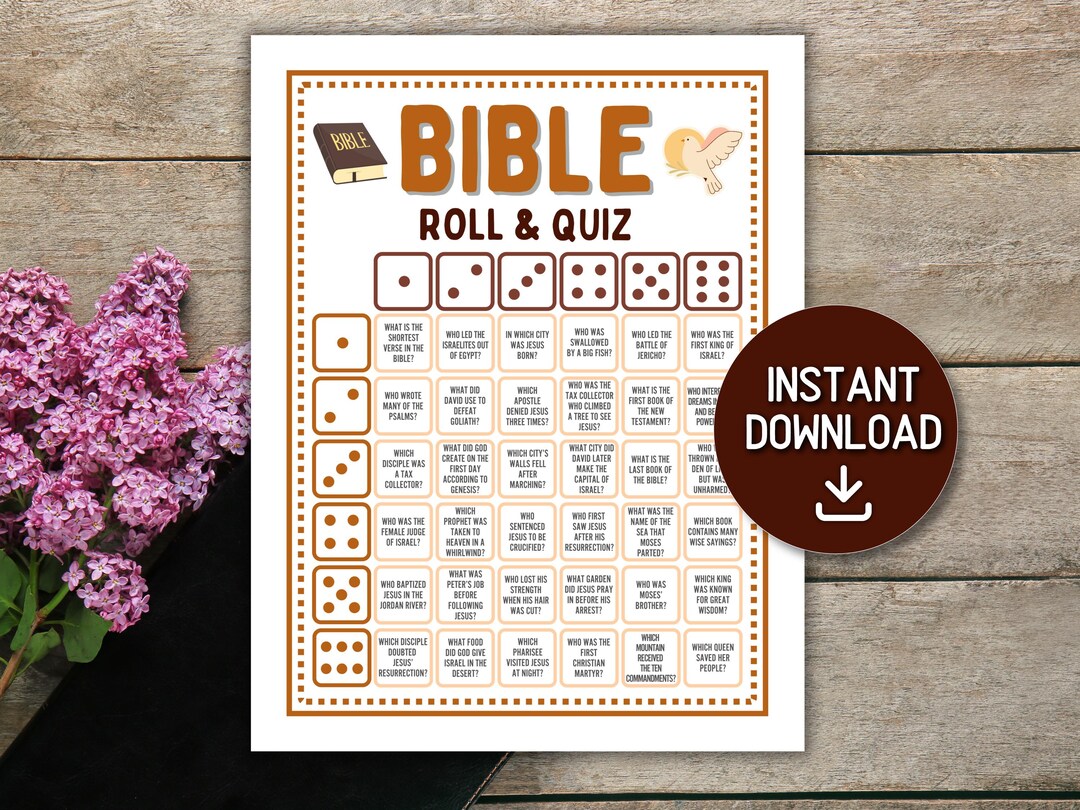 Dice Game Quiz Ice Breakers Bible Edition Christian Kids Ladies Retreat ...