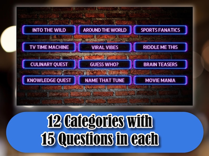 Pub Quiz Powerpoint Game, Pub Trivia Night Questions and Answers Quiz ...
