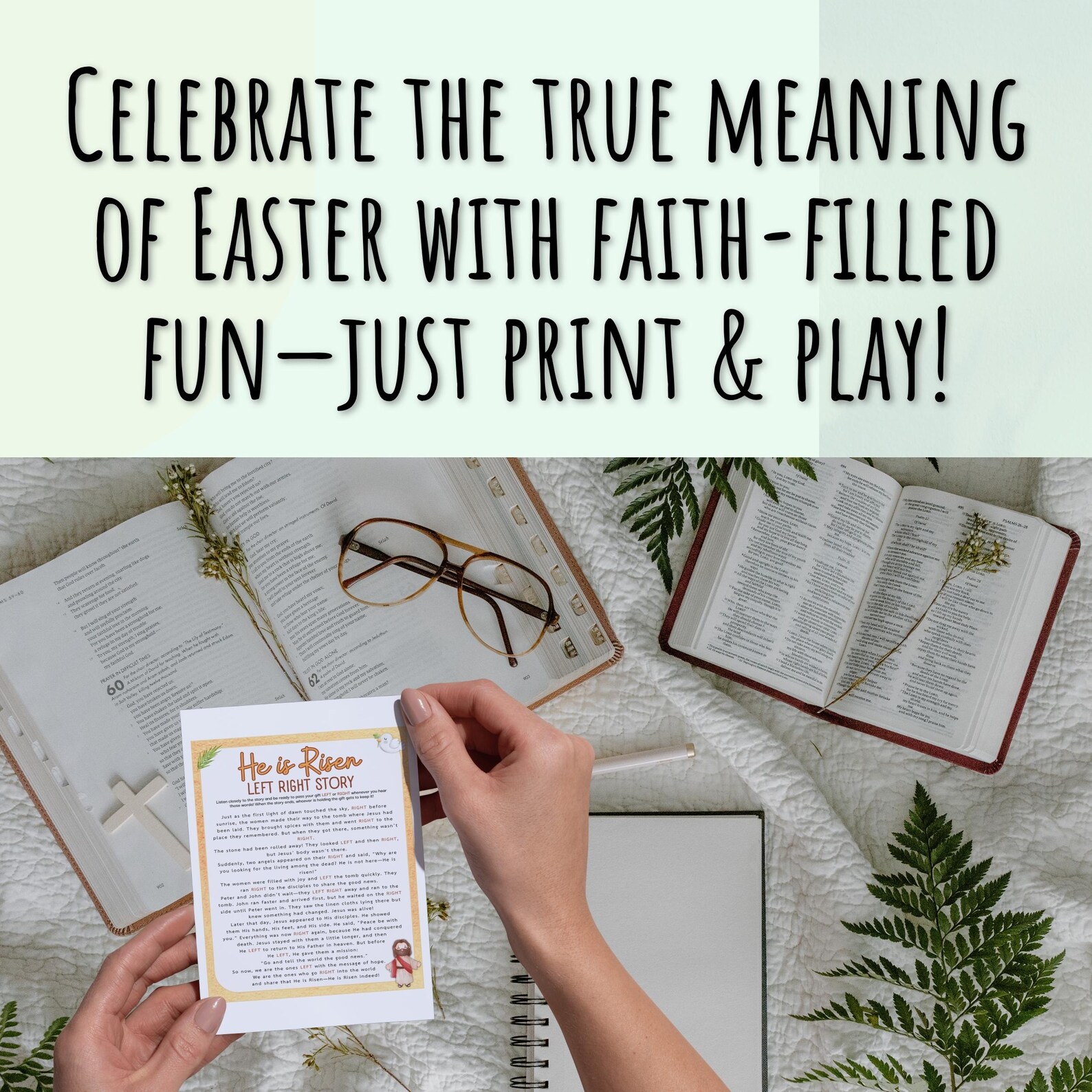 He is Risen Left Right Game | Bible Games | Holy Week Games | Easter ...