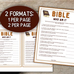 Who Am I Game Bible Trivia Game Questions and Answers Bible Women ...