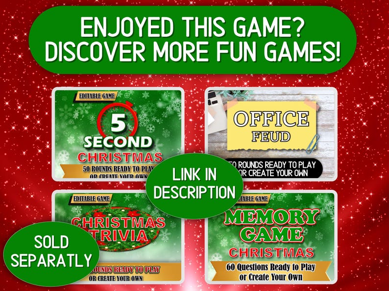 Christmas Powerpoint Party Games Zoom or in Person Gathering Pub Trivia ...
