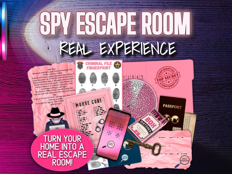 Escape Room Teen Girl Birthday Kit Game Spy Escape Room for Teens Kids ...