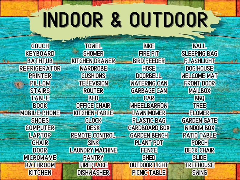 Scavenger Hunt for Kids, Indoor Outdoor Treasure Hunt 72 Clues Cards - Etsy