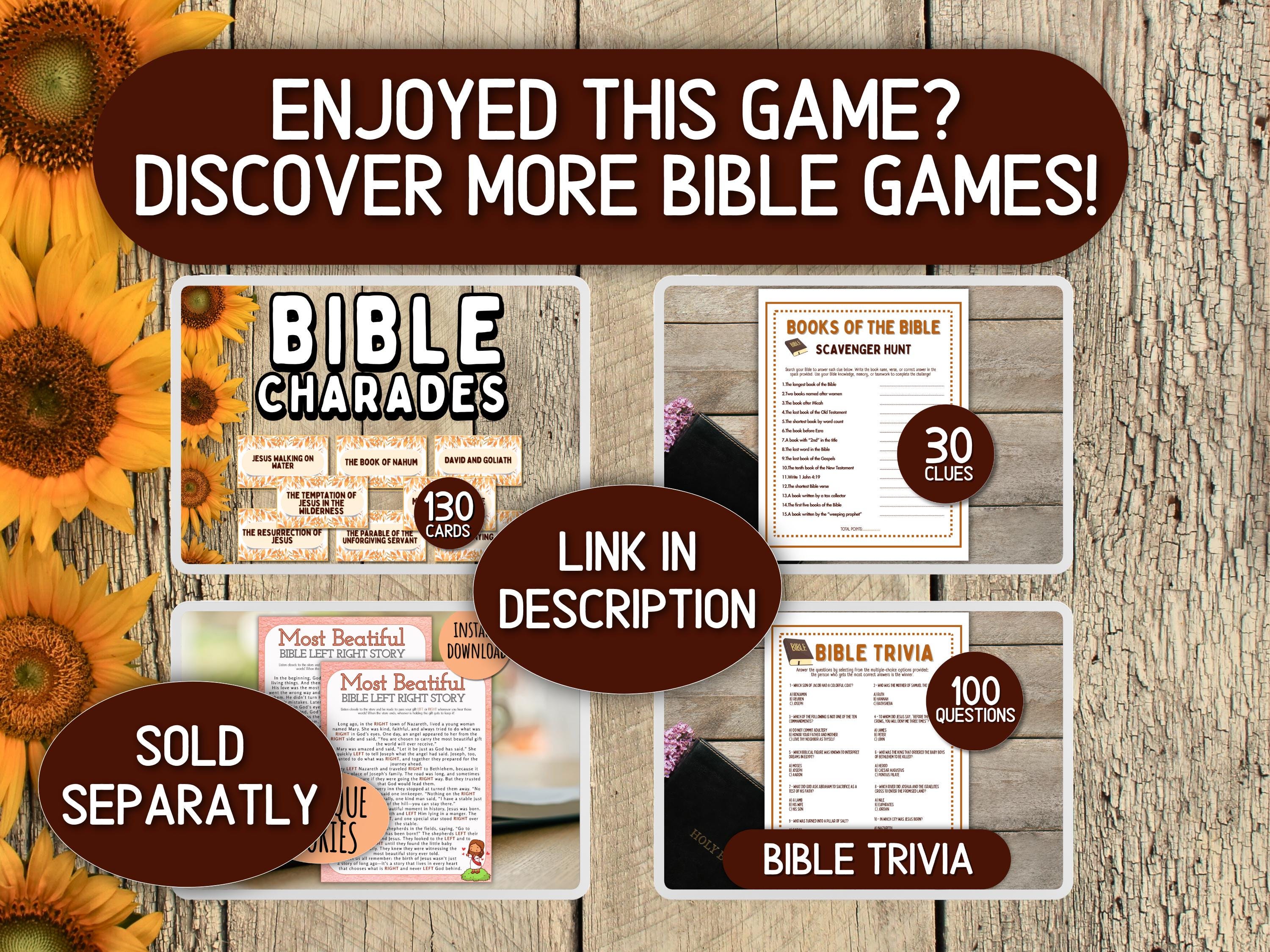 5 Second Game Bible Printable Games for Church Groups Biblical Edition ...