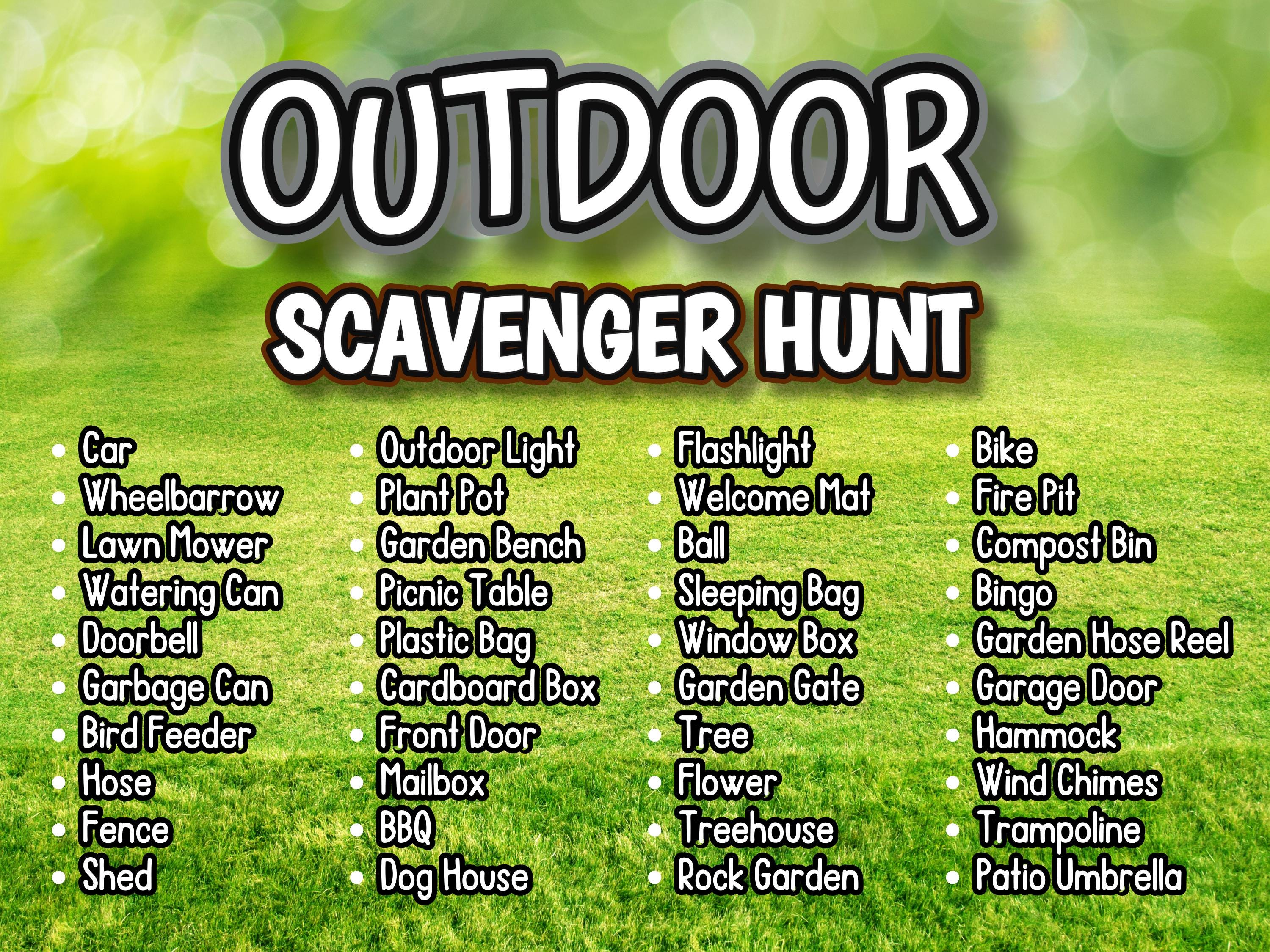 Outdoor Scavenger Hunt for Teens | Treasure Hunt for Teens | Lawn Games ...