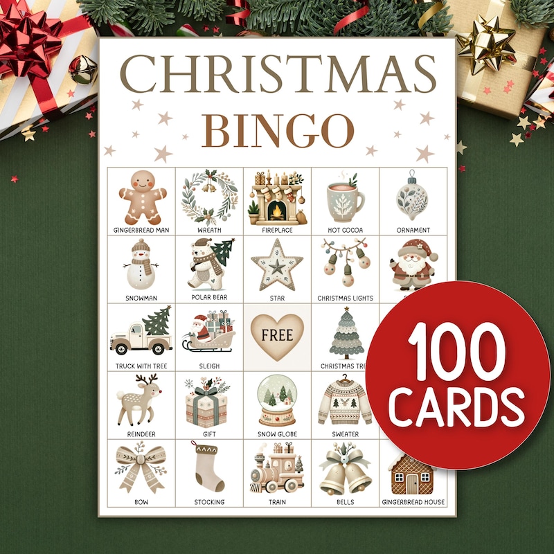 Weihnachten bingo ausdrucken - Etsy.de