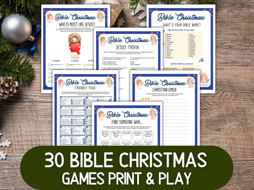 Bible Christmas Games Bundle Sunday School Games for Ladies Ministry ...