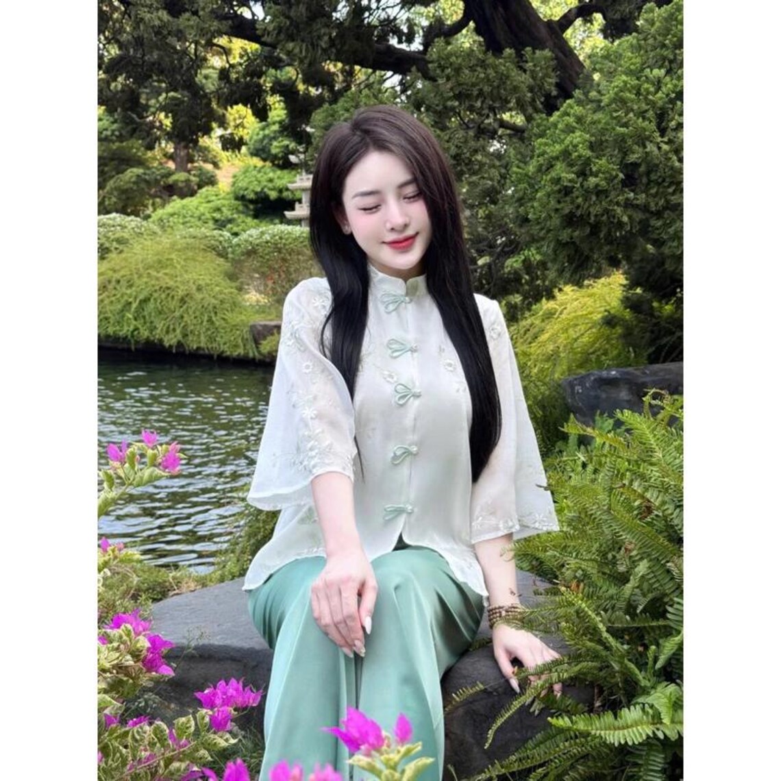 Pre-made Ao Dai Viet Nam - Vietnamese Temple Outfit – “dream Serenity ...