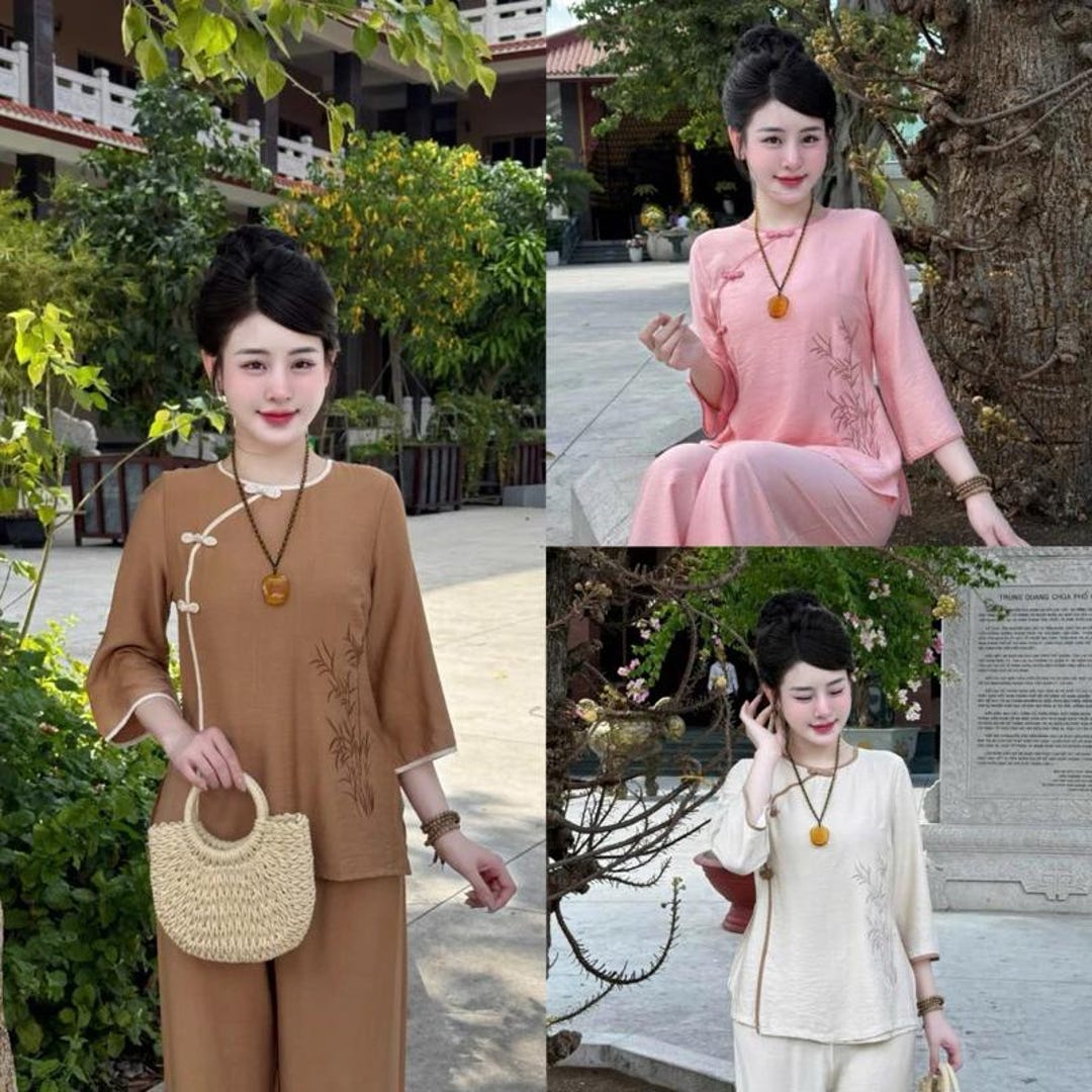 Pre-made Ao Dai Viet Nam - Buddhist Temple Wear – Women's Temple Outfit ...