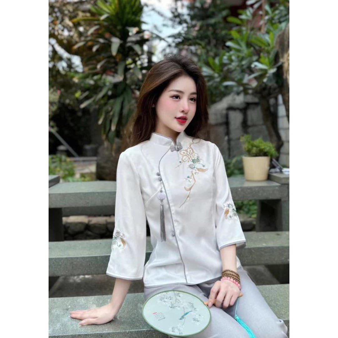 Pre-made Ao Dai Viet Nam - Buddhist Temple Wear – Cotton Linen ...