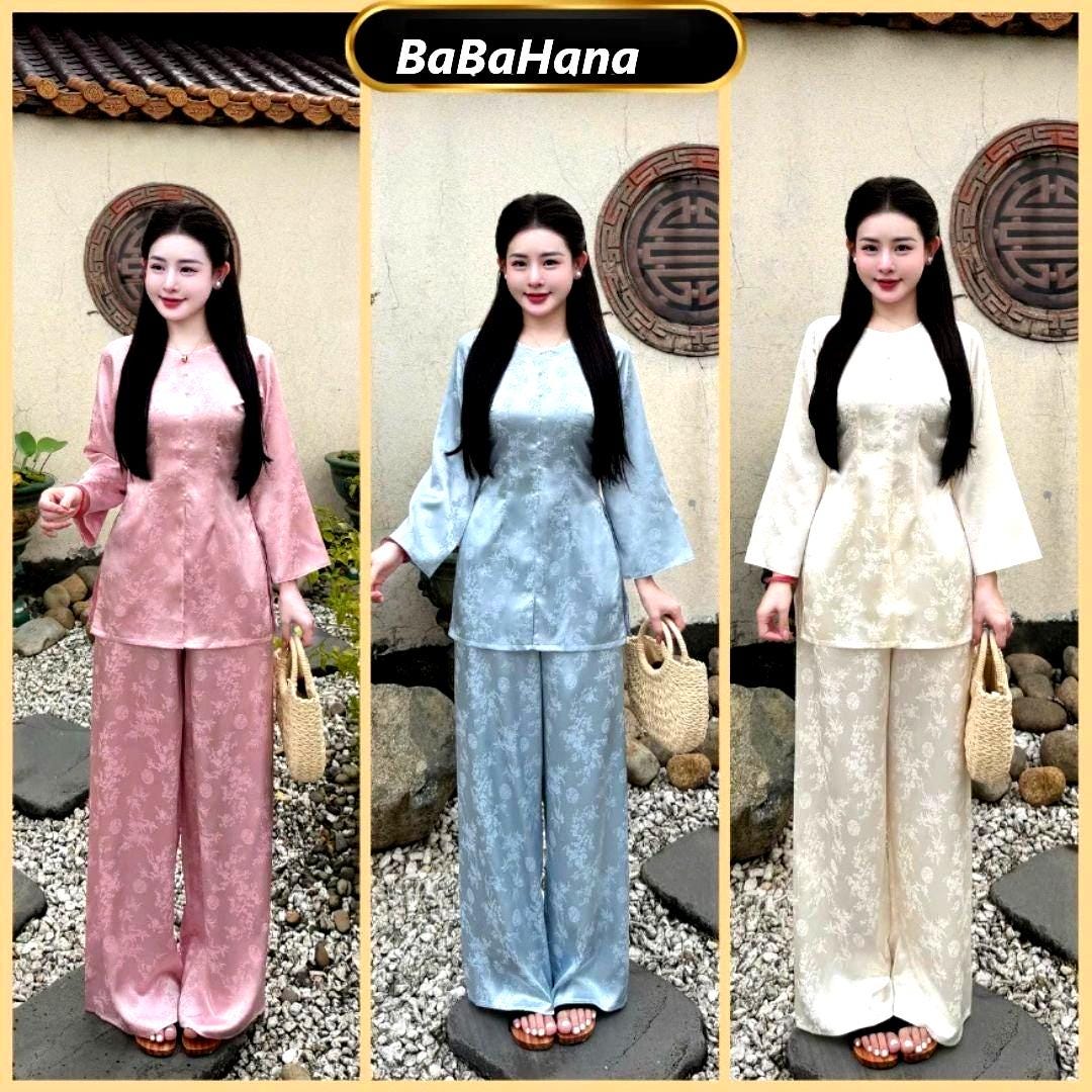 Pre-made Ao Dai Viet Nam, Silk Ba Ba Outfit, Ba Ba Style Silk Outfit ...