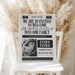 Baby Arrival Newspaper Template | Editable Canva Announcement | Newborn ...