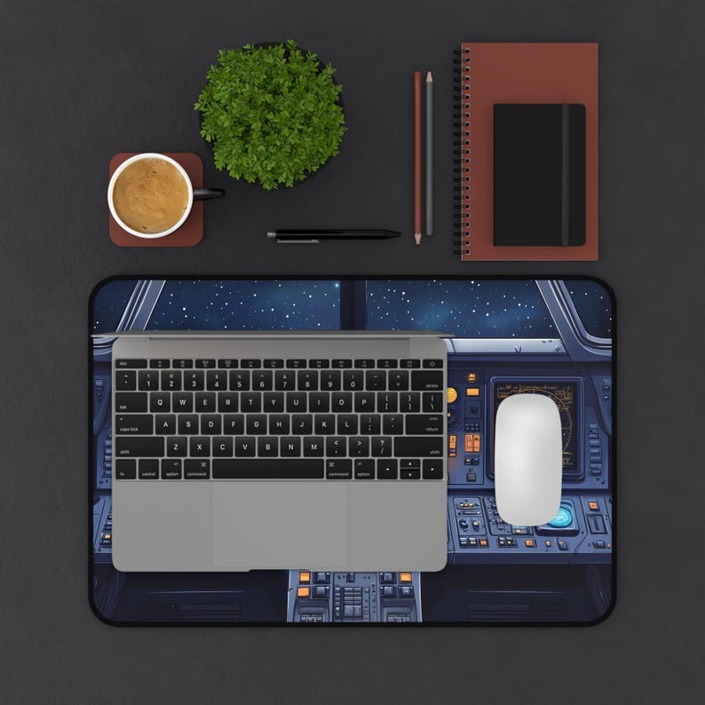 Retro Control Panel Mat | Space Shuttle Design | Cozy Gaming Mouse Pad ...