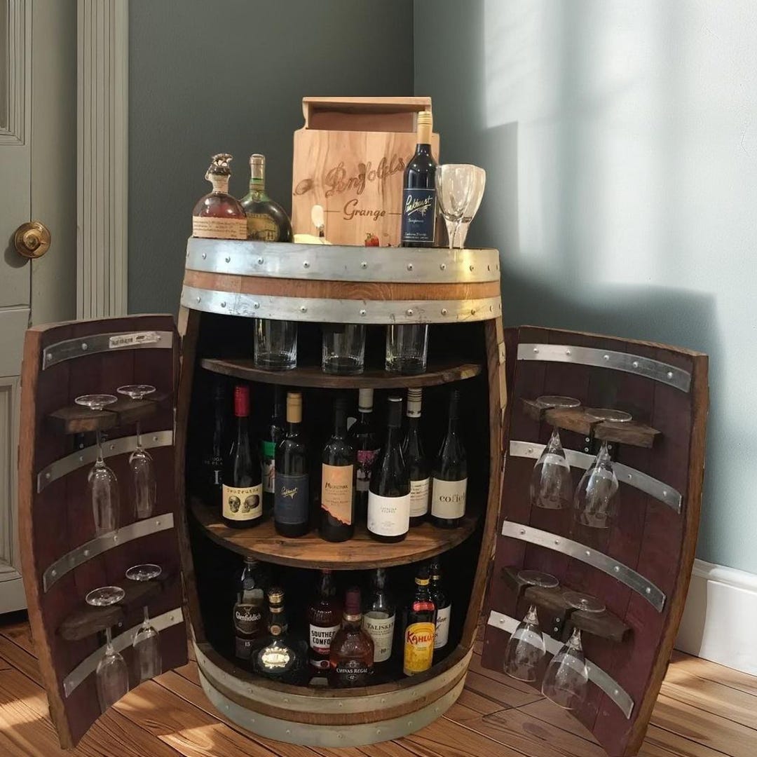 Bourbon Barrel Display Cabinet Bourbon Barrel Display Cabinet, Whiskey ...