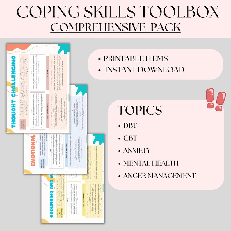 Coping Skills Toolbox. Accessing the Different Styles of Coping Skills. Self-regulation Workbook ...