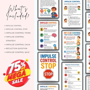 Impulse Control Worksheets for Kids and Teens: Emotional Regulation ...