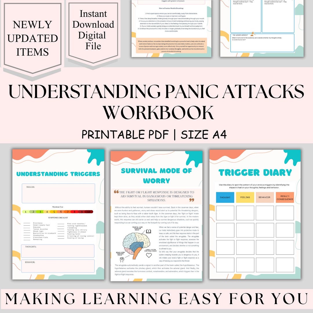 Panic Attacks Infographic and Worksheets. Therapy Worksheets ...