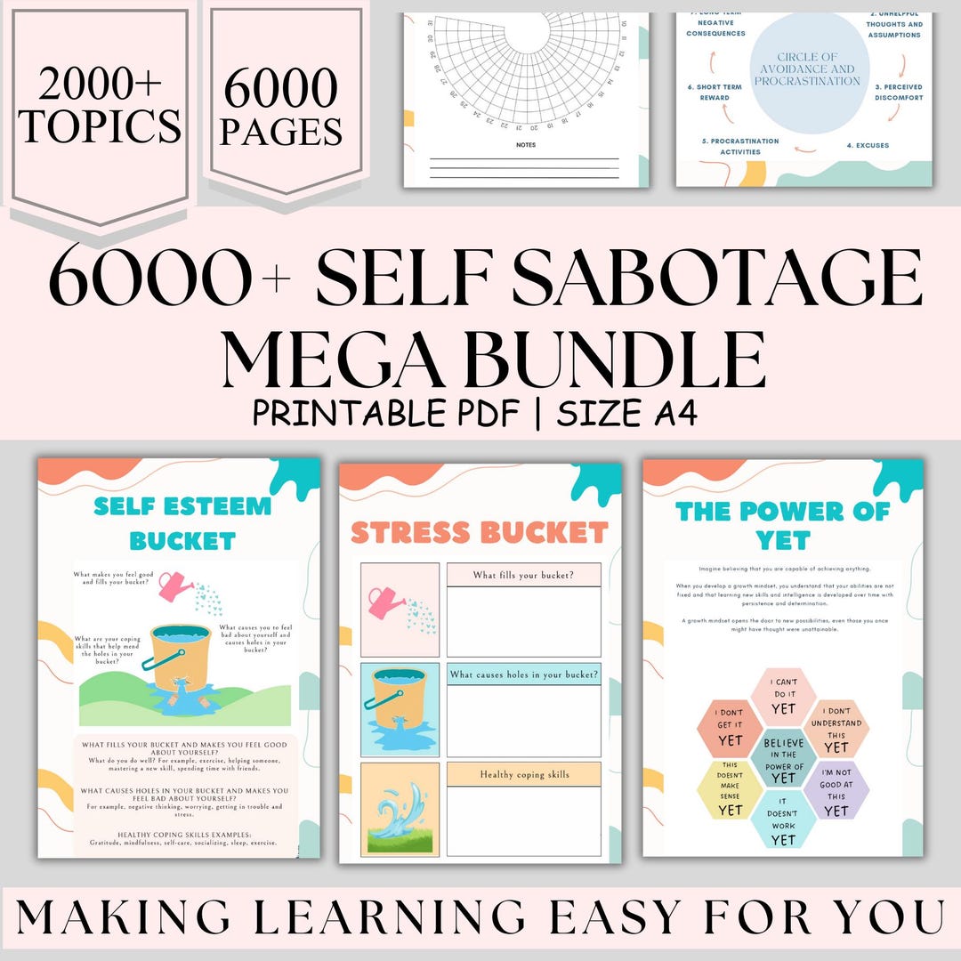 Self Sabotage Quiz, Therapy Worksheets, Self Love Journal, Self ...