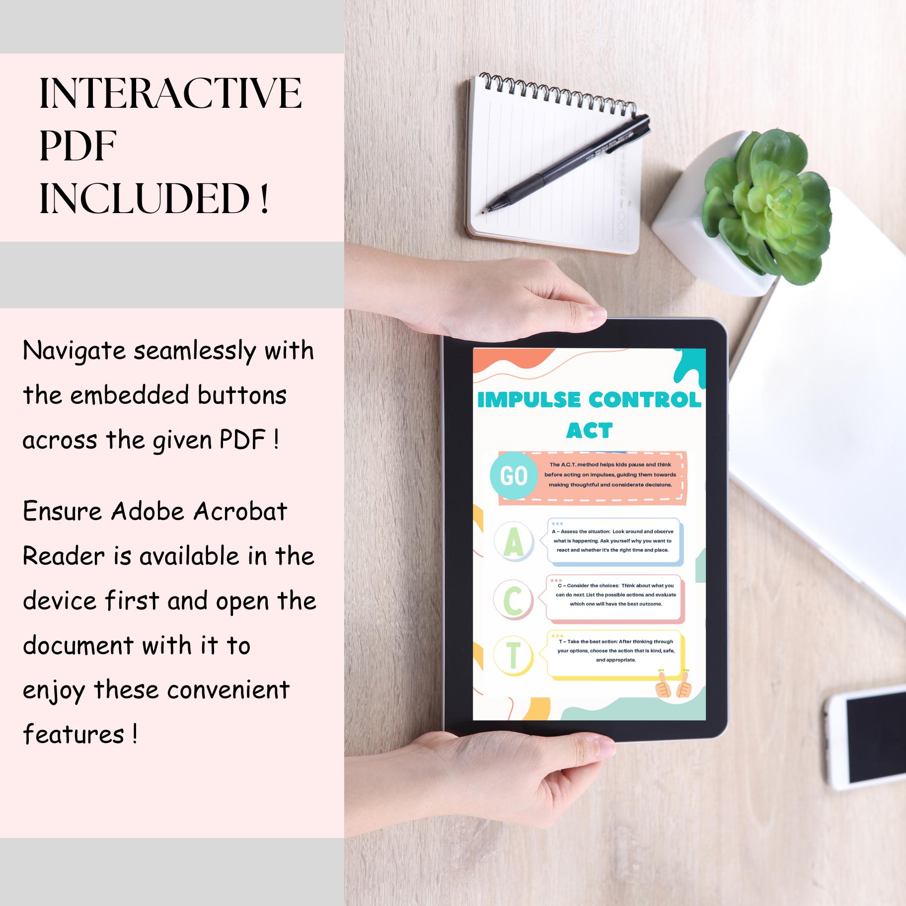Impulse Control Worksheets for Kids and Teens: Emotional Regulation ...