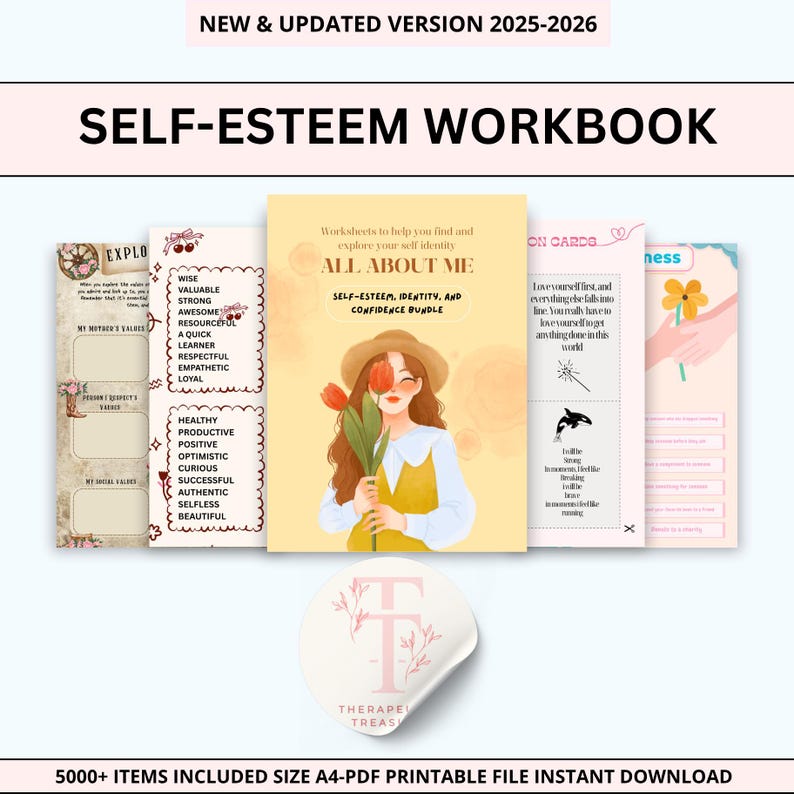 Teen Therapy Mega Worksheet Bundle, Therapy Workbook, Therapist Journal ...