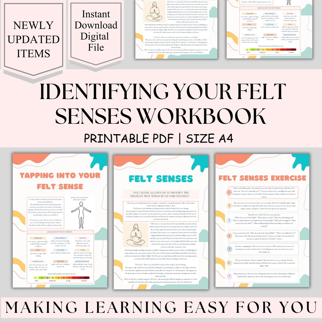 Felt Senses, Identifying Your Felt Senses, Somatic Therapy, Trauma ...