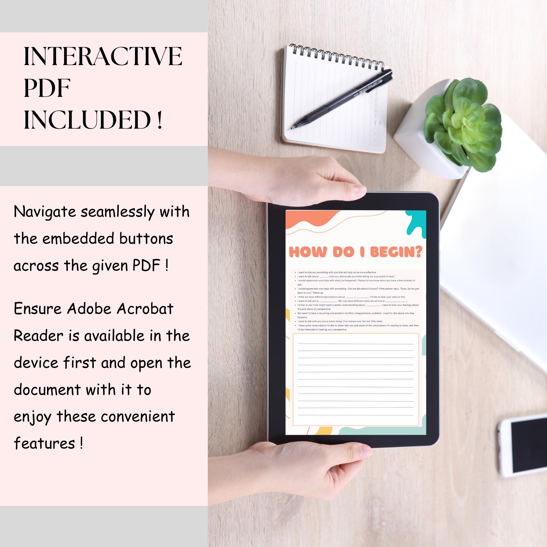 How to Have Difficult Conversations. Communication Workbook Planner ...