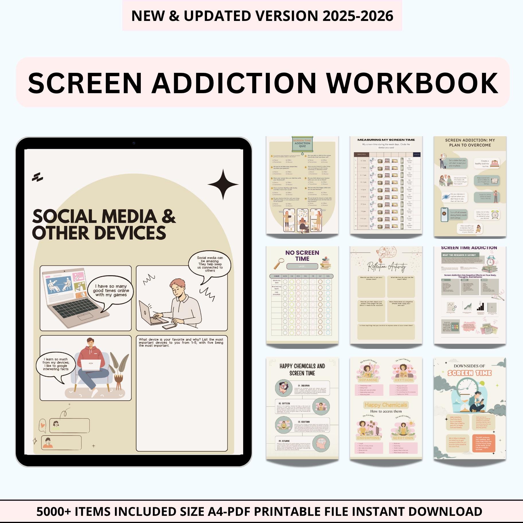 Teen Therapy Mega Worksheet Bundle, Therapy Workbook, Therapist Journal ...