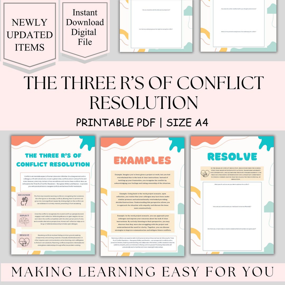 The Three R's of Conflict Resolution. Communication Skills, Assertive ...