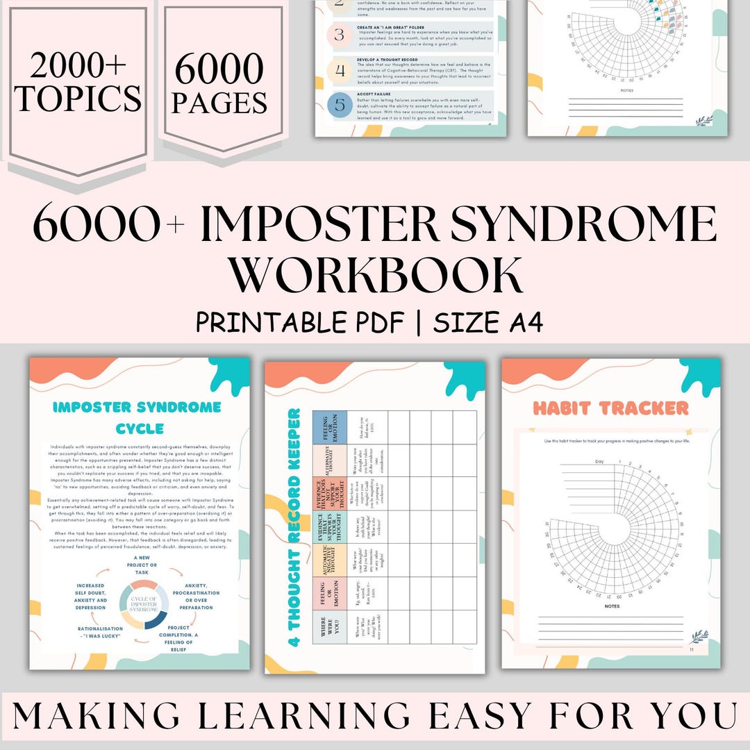Imposter Syndrome Workbook - Unlock Your Full Potential. Inner Critic ...