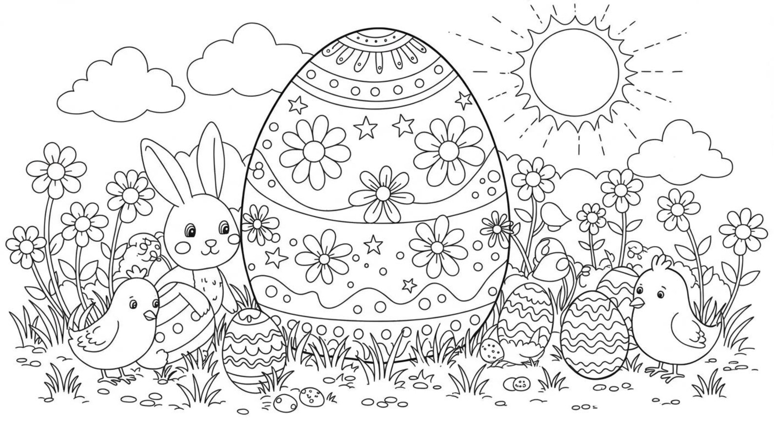 4 Printable Easter Coloring Pages for Kids – Fun & Cute Easter Activity ...