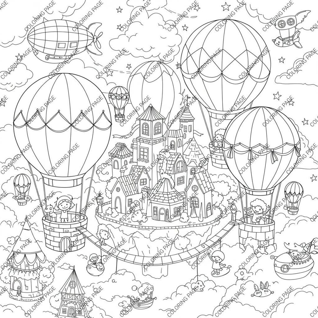Printable Coloring Pages Bundle | 5 Unique Themes | Instant Download ...