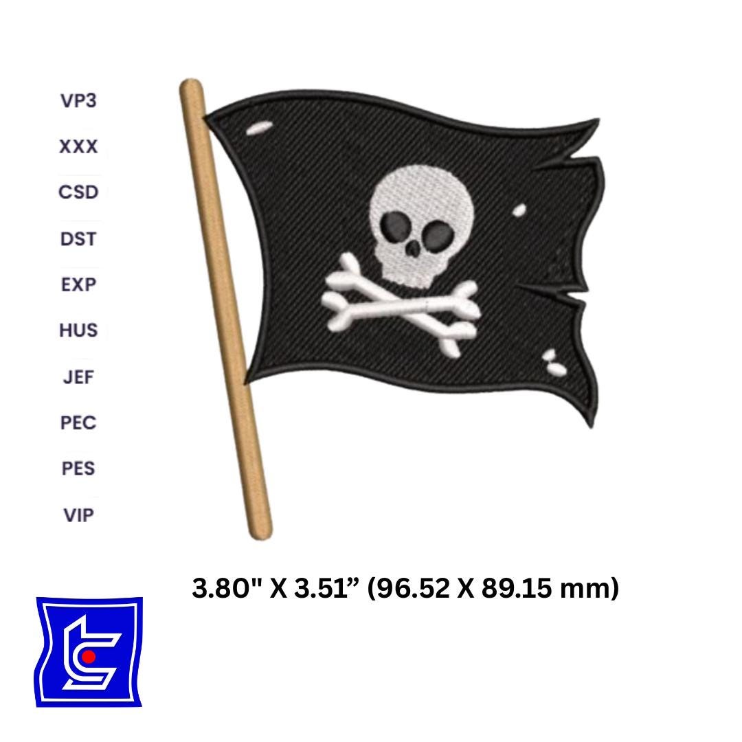 Pirate Flag Embroidery Design Embroidery Pirates Embroidery Designs ...