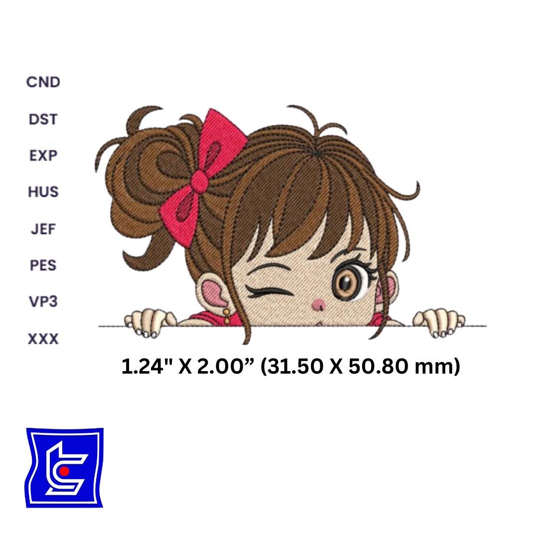 Cute Girl Embroidery Design Embroidery Boys & Girls Embroidery Designs ...