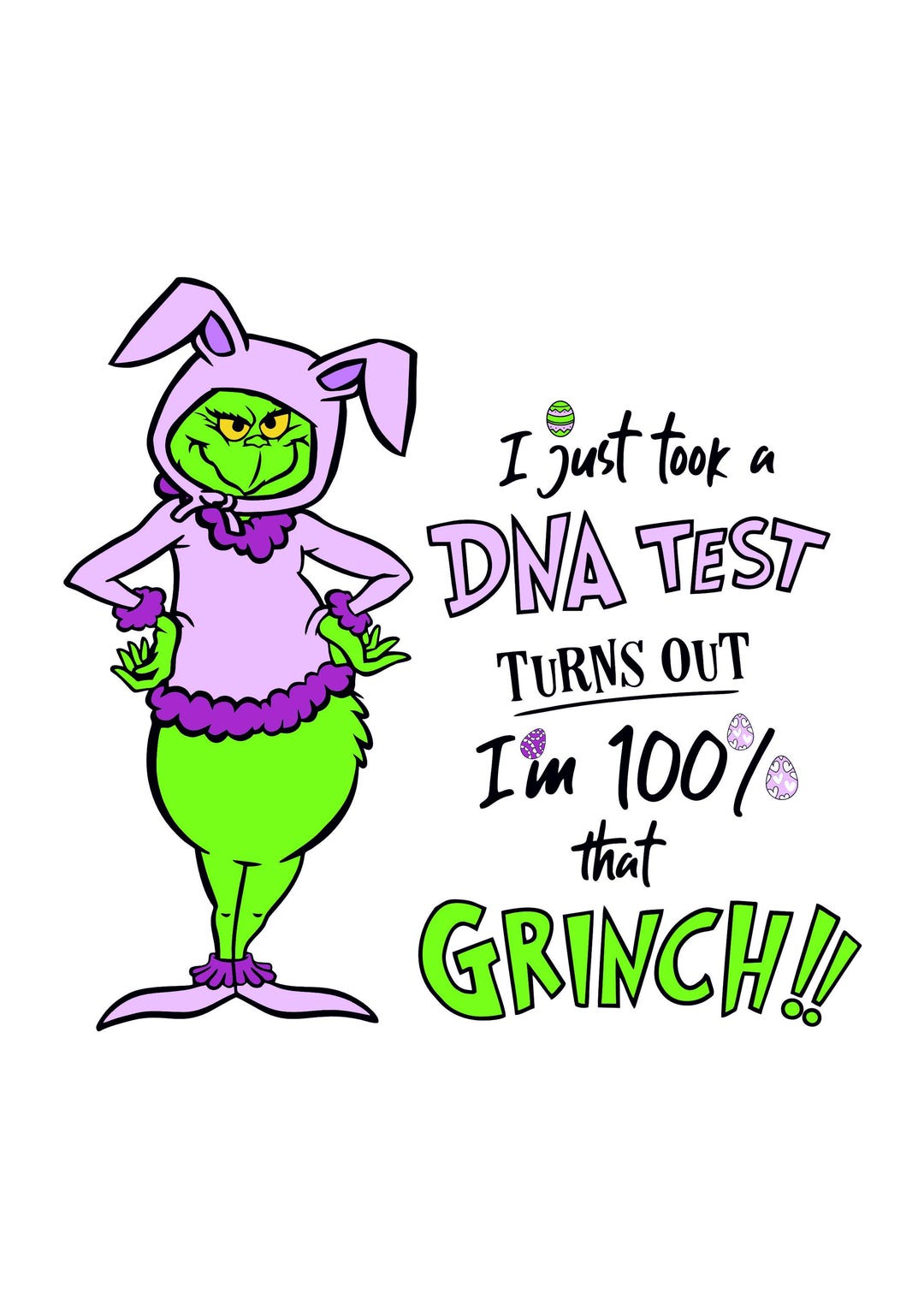 Grinch Easter Svg Free PNG Clipartcricut & Silhouette File | Instant ...