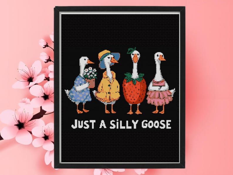 Silly Goose Cross Stitch Pattern, Instant Download - Etsy