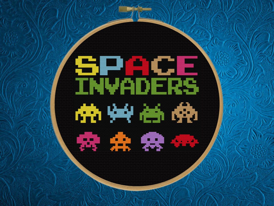 Space Invaders Cross Stitch Pattern, Instant Download - Etsy