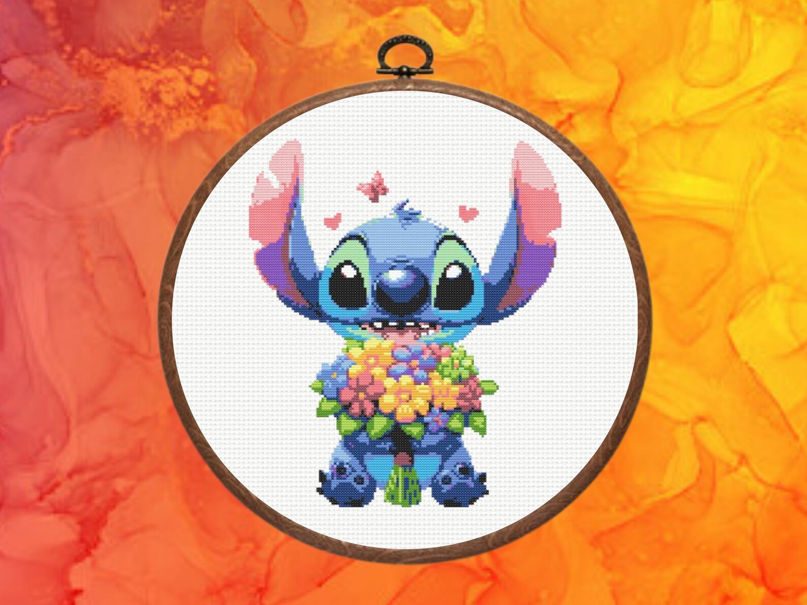 Stitch Cross Stitch Pattern, Stitch With Flowetrs Cross Stitch Pattern ...