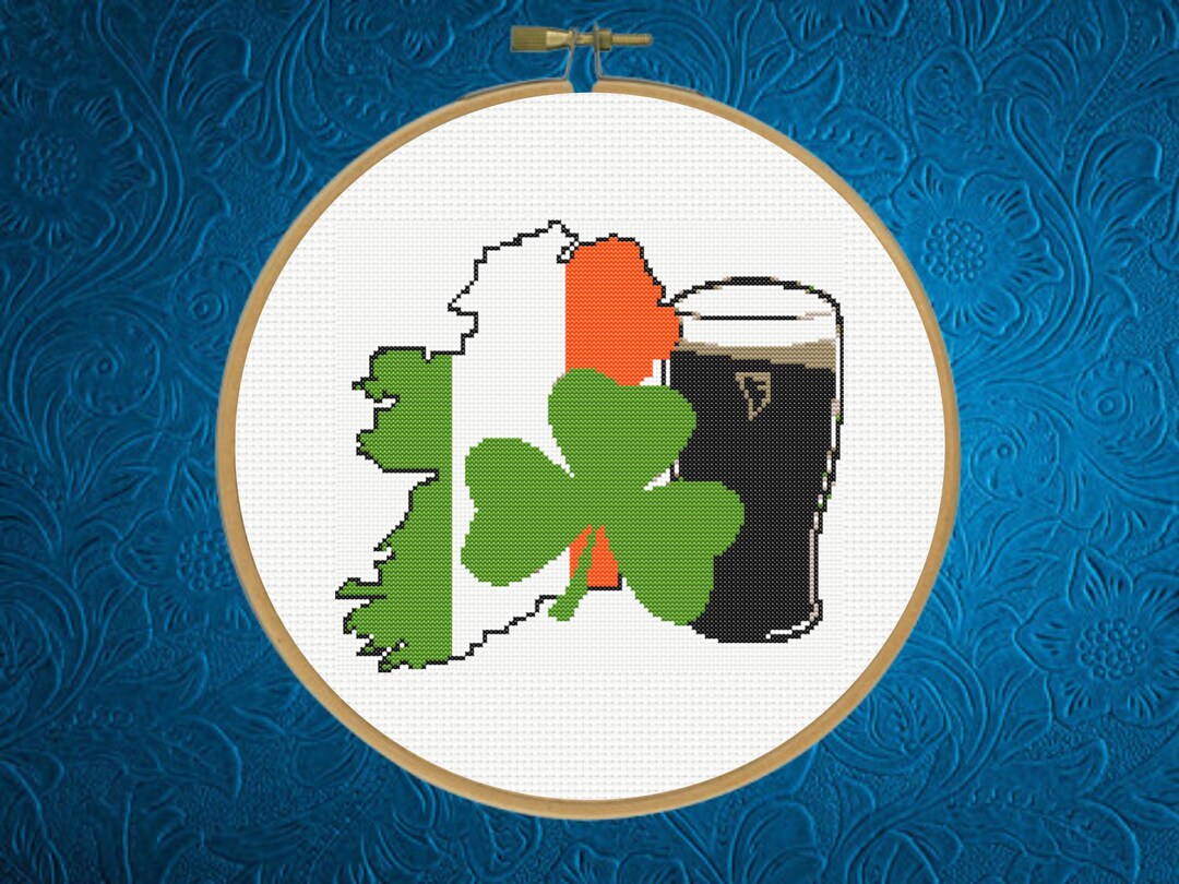 Ireland Map Cross Stitch Pattern, Instant Download - Etsy